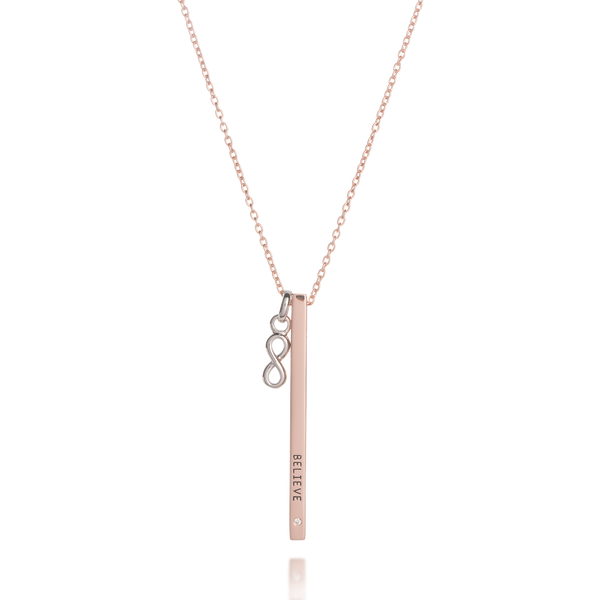 BELIEVE Bar Necklace